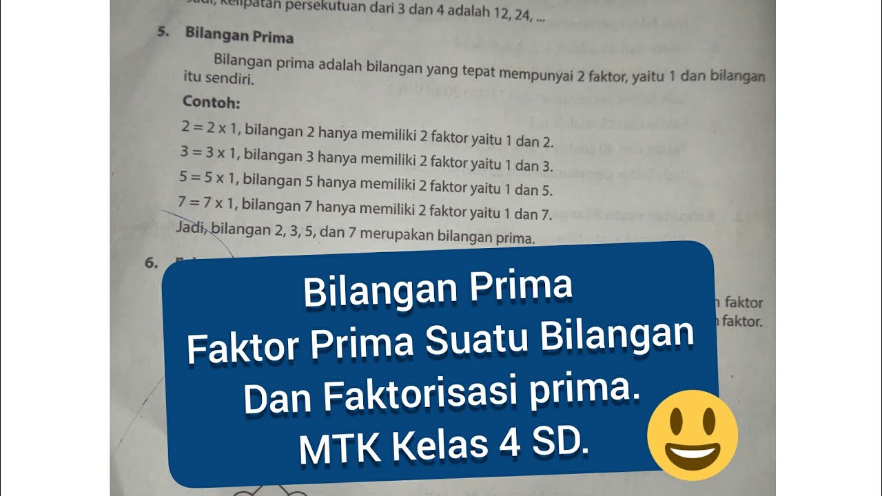 MTK Kls 4: Bilangan Prima, Faktor Prima Suatu Bilangan, Faktorisasi ...