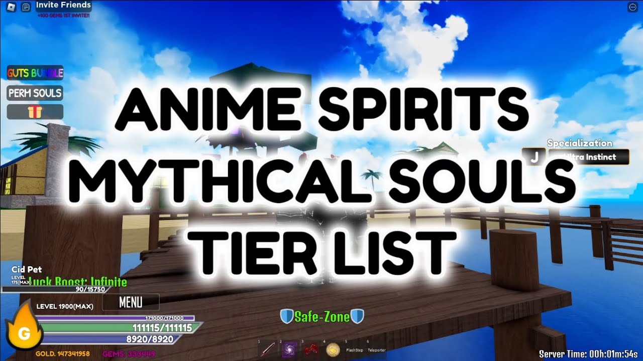 [ANIME SPIRITS] MYTHICAL SOULS TIER LIST - YouTube