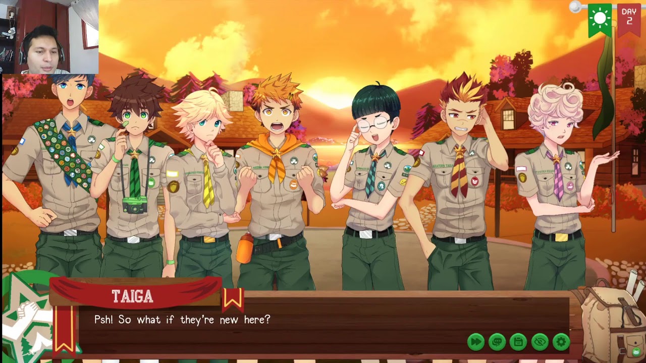 Camp Buddy Visual Novel Parte 2 Taiga Yaoi Español - YouTube