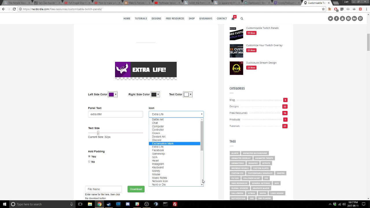 explaining twitch panels and streamlabs overlays (Part 1) - YouTube