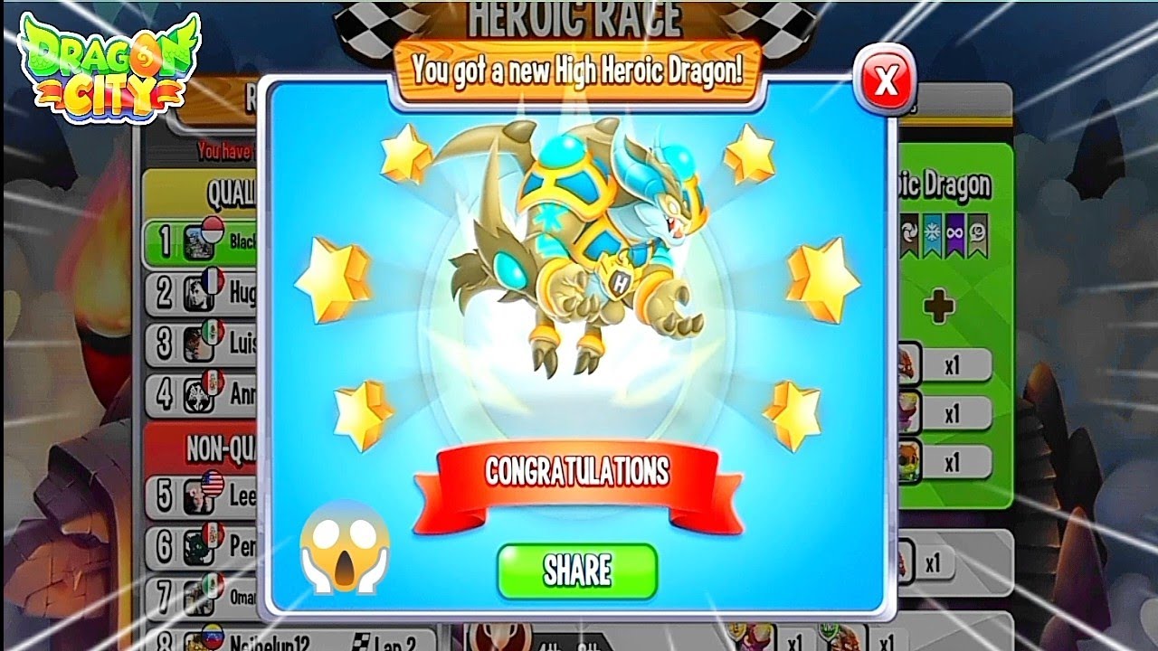 Claim New Heroic High Heroic Dragon From Heroic Race | DRAGON CITY ...