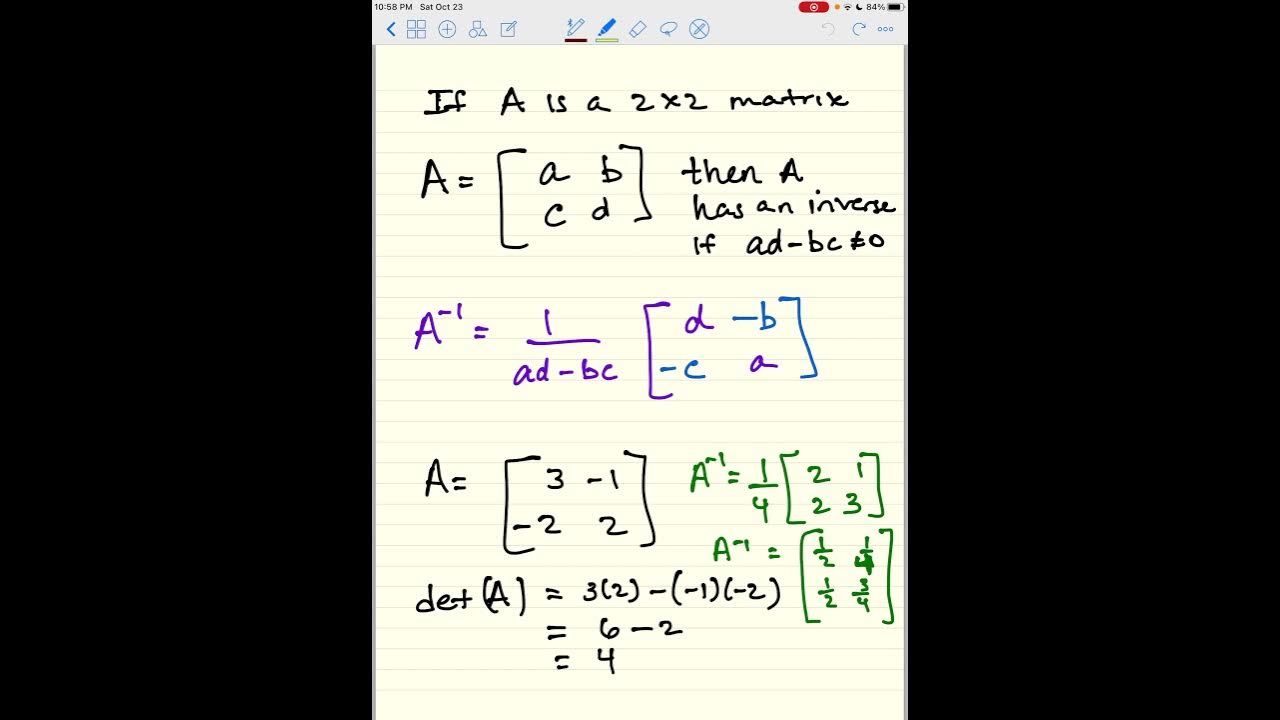 Linear Algebra Section 2.3 continued (Video 16) - YouTube