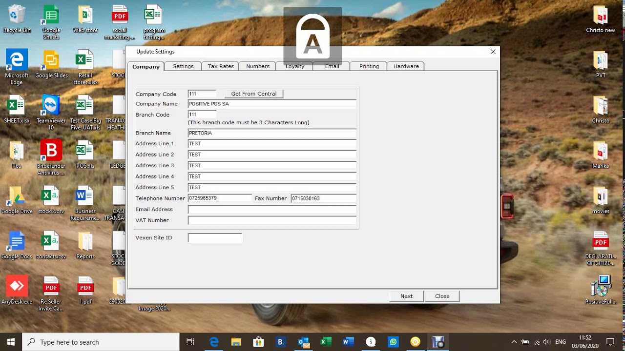 How to create a company on positive point of sale - YouTube