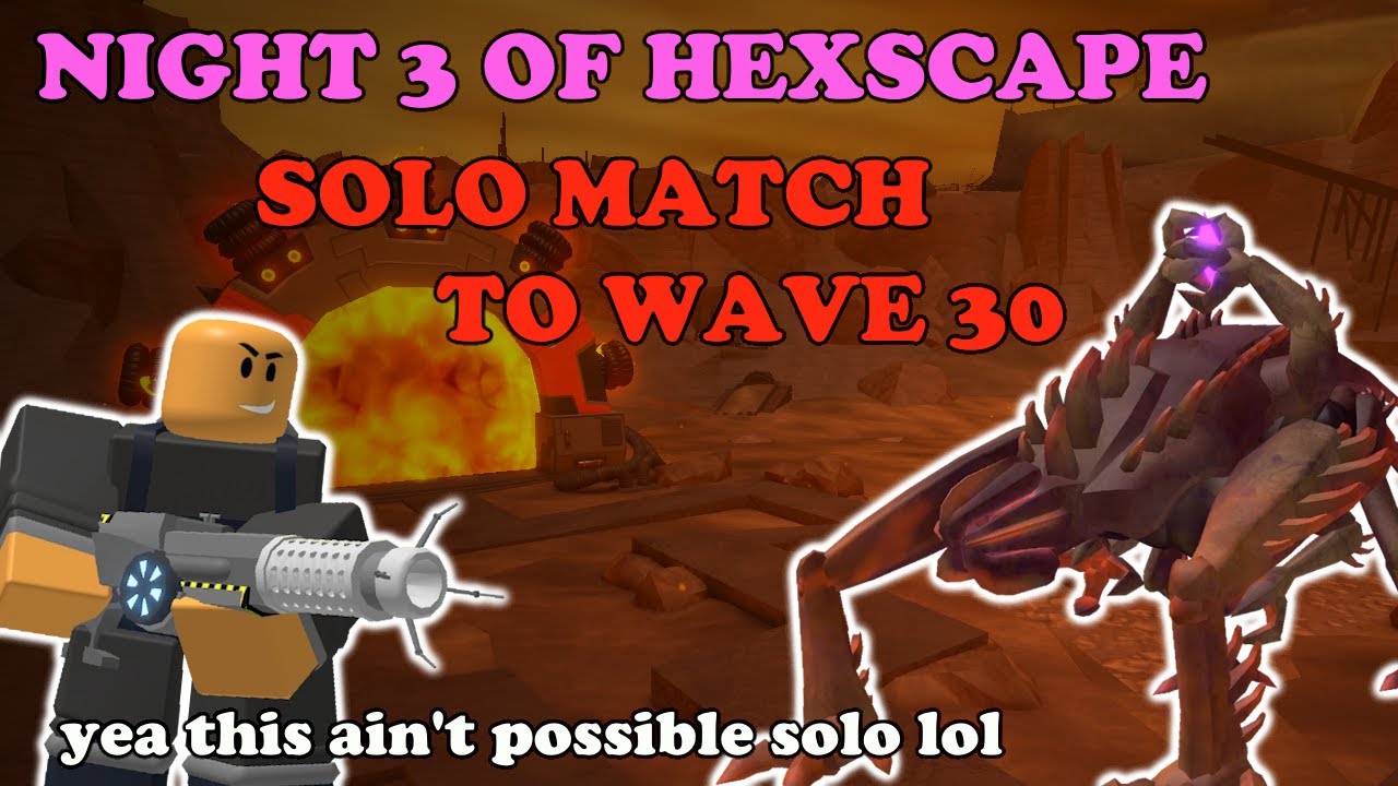 Solo NIGHT 3 HARD MODE To WAVE 30 || Tower Defense Simulator - YouTube