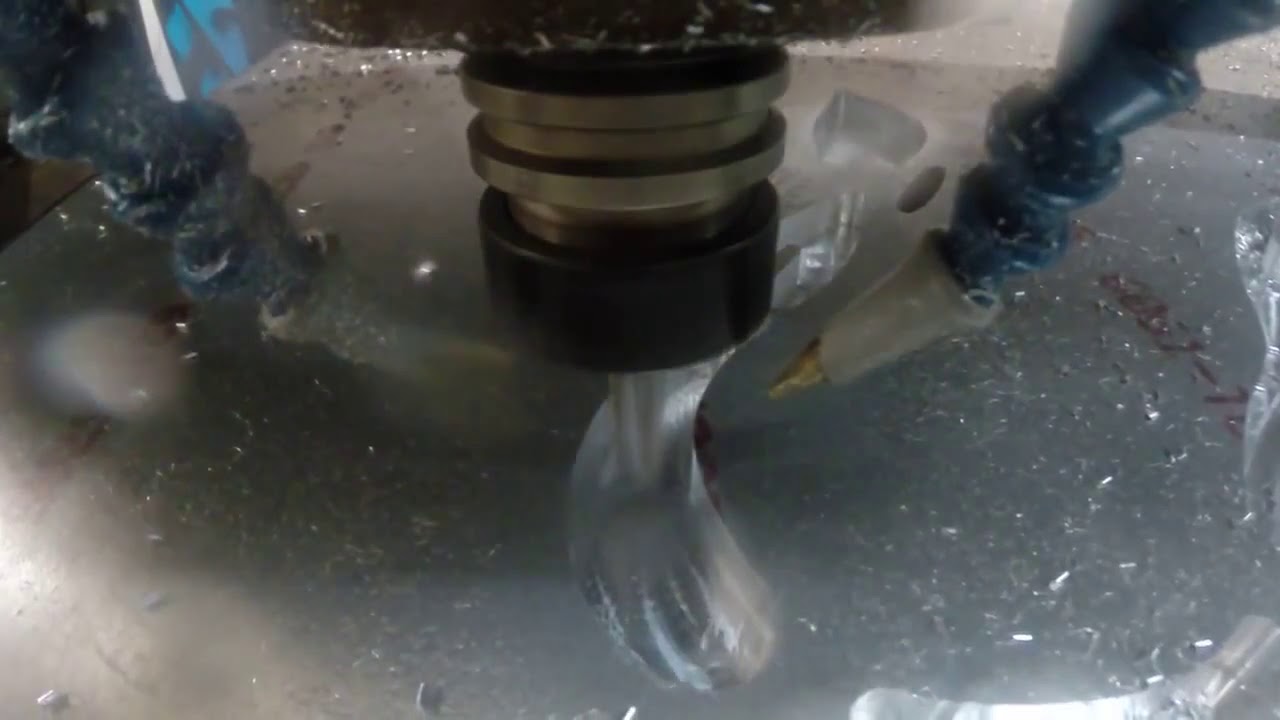 CNC Router aluminium Cutting Job with Oil Mist Spray On - YouTube