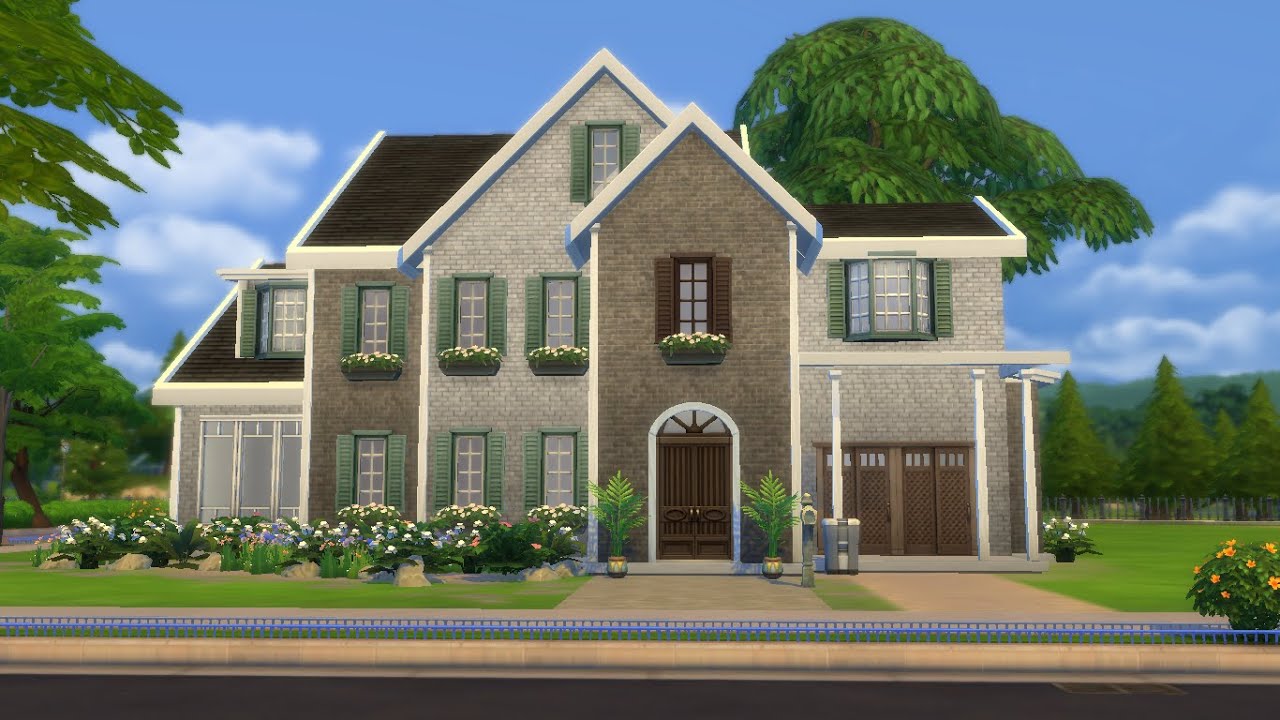 30k Family Home (No CC) | The Sims 4 Speed Build - YouTube