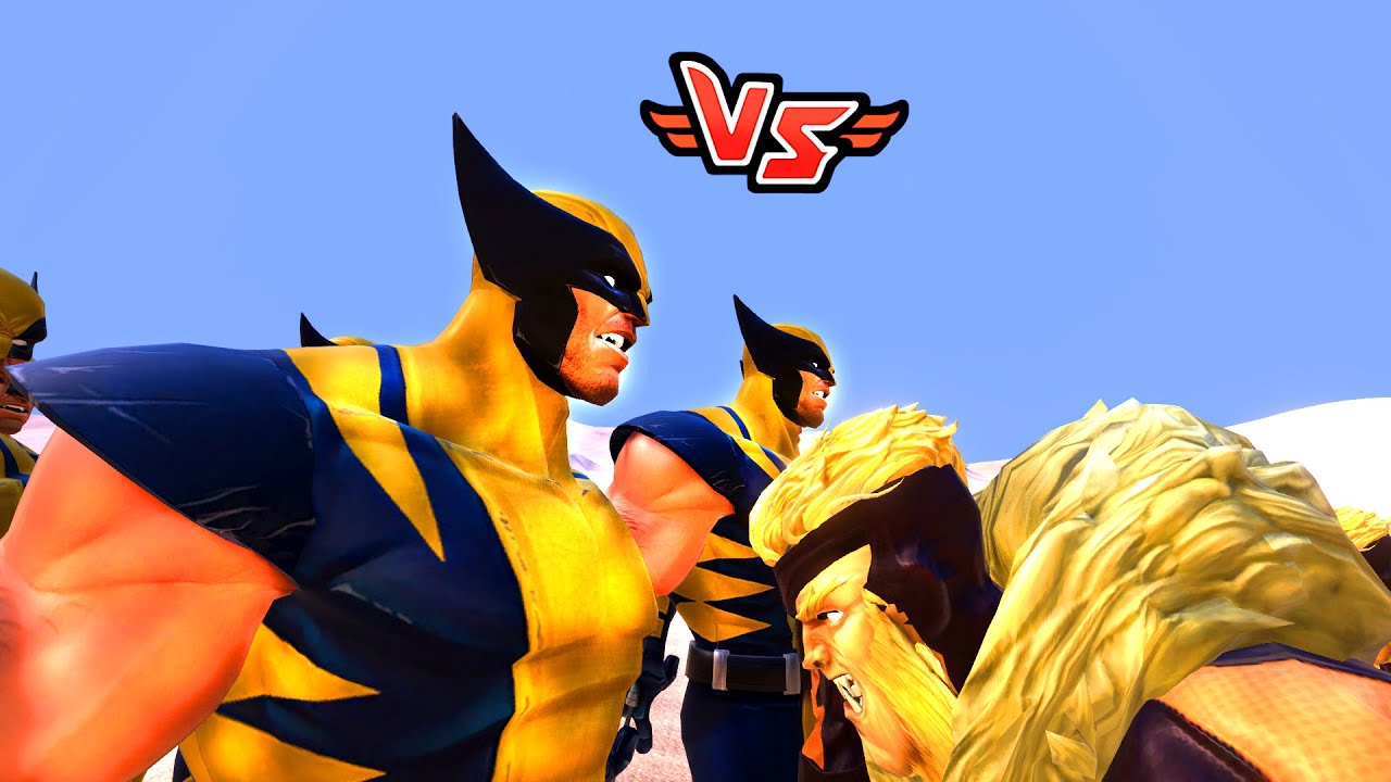 WOLVERINE LOGAN VS SABRETOOTH 😱 - Ultimate Epic Battle Simulator - YouTube