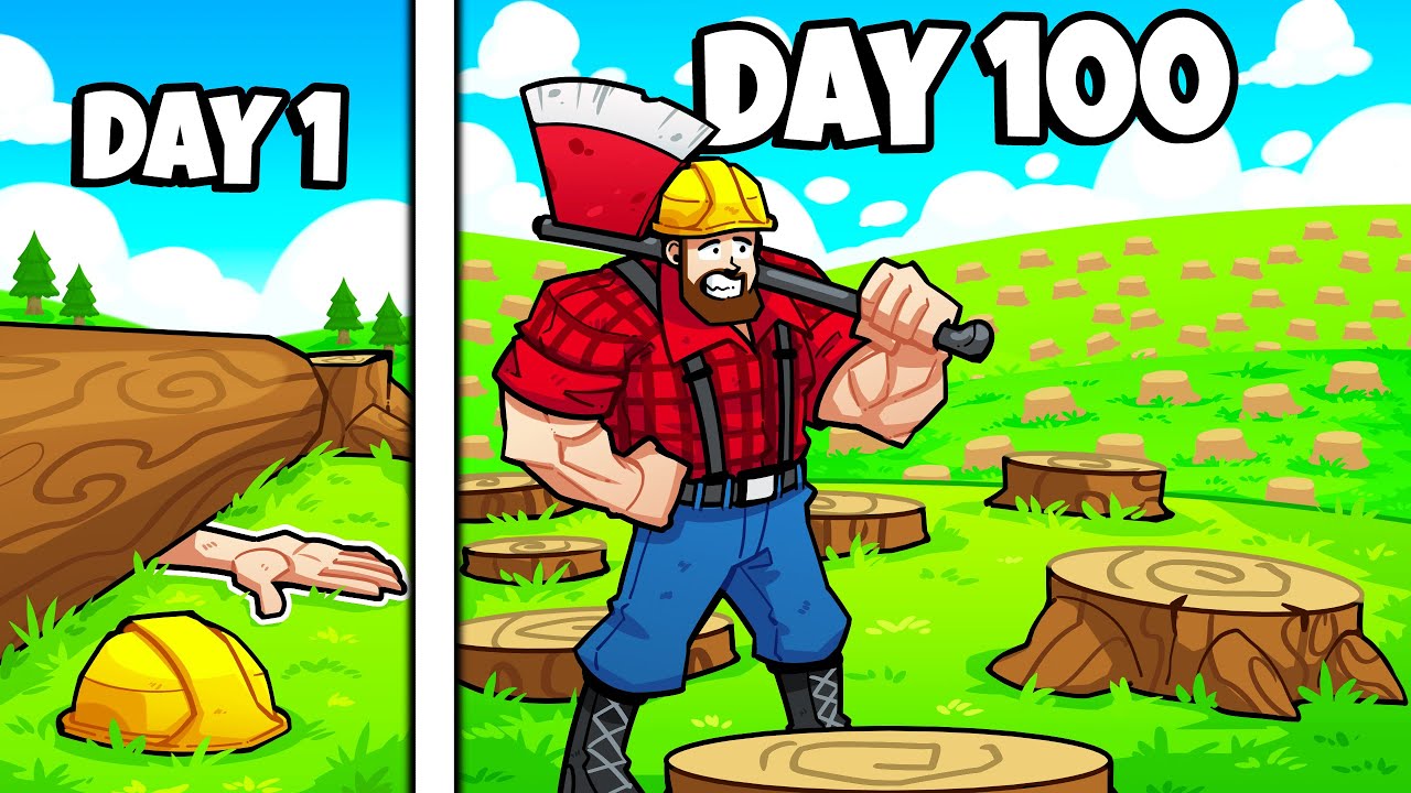 I became the ULTIMATE lumberjack! - YouTube