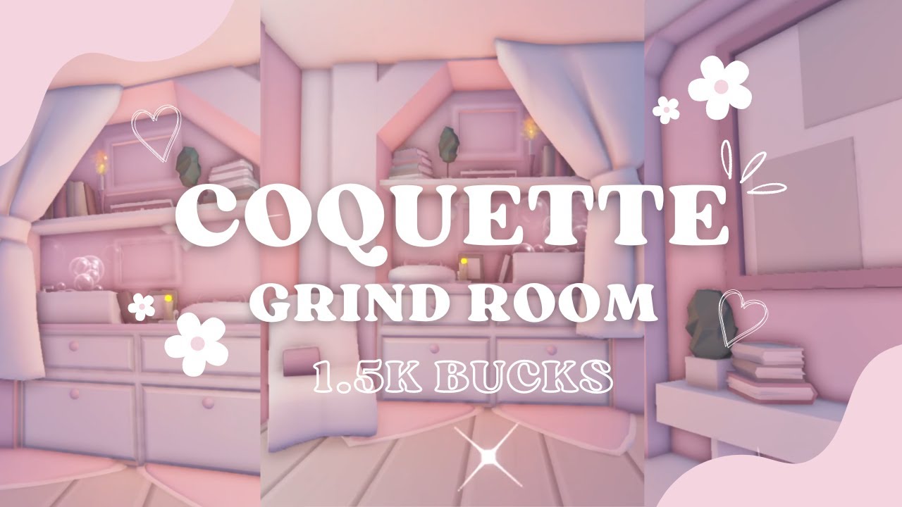˚౨ৎ˚｡ 1.5k bucks small coquette grind room - Speed Build! ｡˚౨ৎ˚ | Adopt ...
