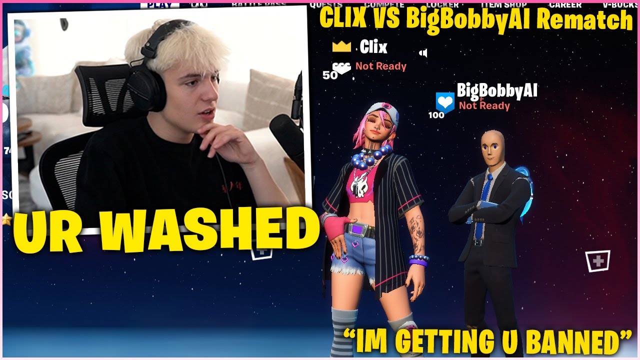 CLIX Finally Rematches BIGBOBBYAI After His 14-day Ban From Fortnite ...