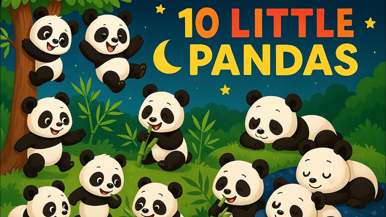 Ten Little Pandas - The Counting Rhymes for Kids l Song - YouTube