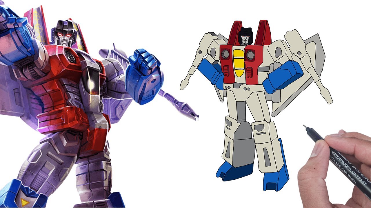 How To Draw Starscream Transformer Easy - YouTube