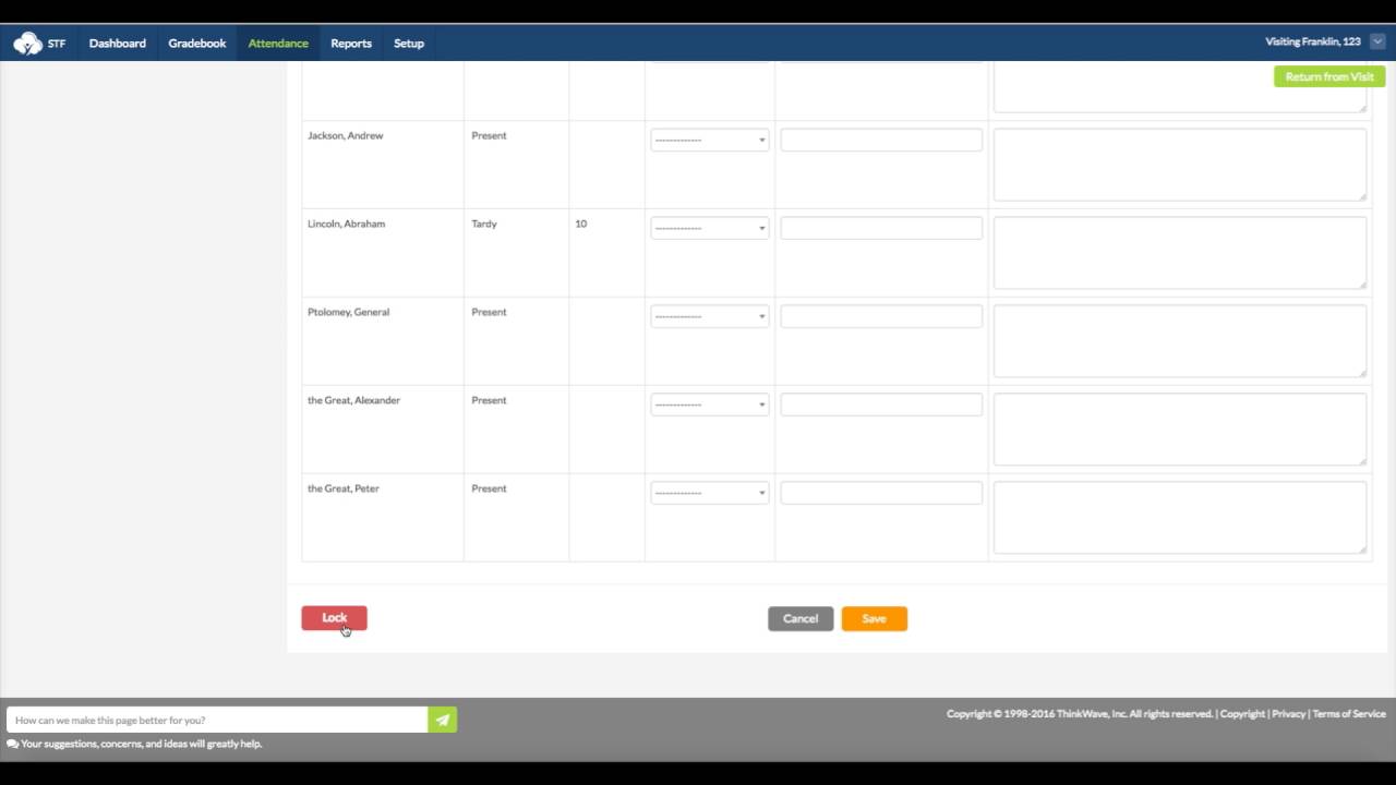ThinkWave School Admin Software, Attendance Tab - YouTube