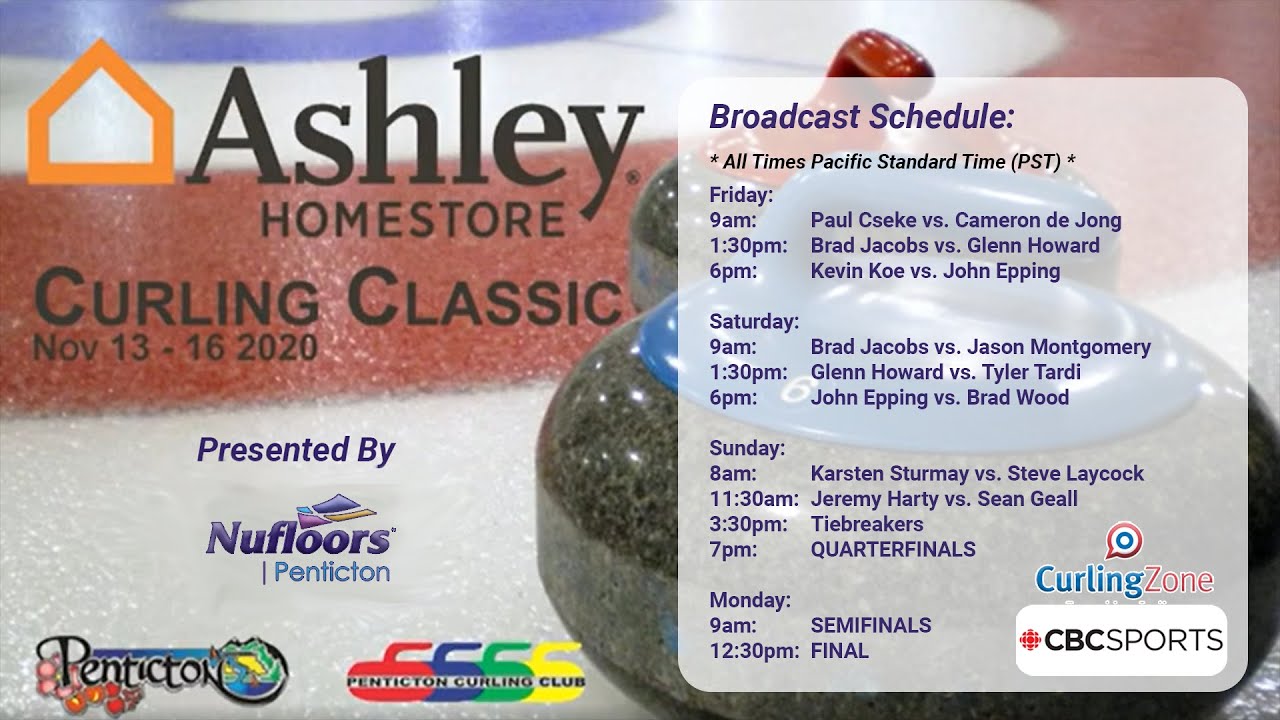 Brad Jacobs vs. Glenn Howard: Ashley Home Store Curling Classic - Draw ...