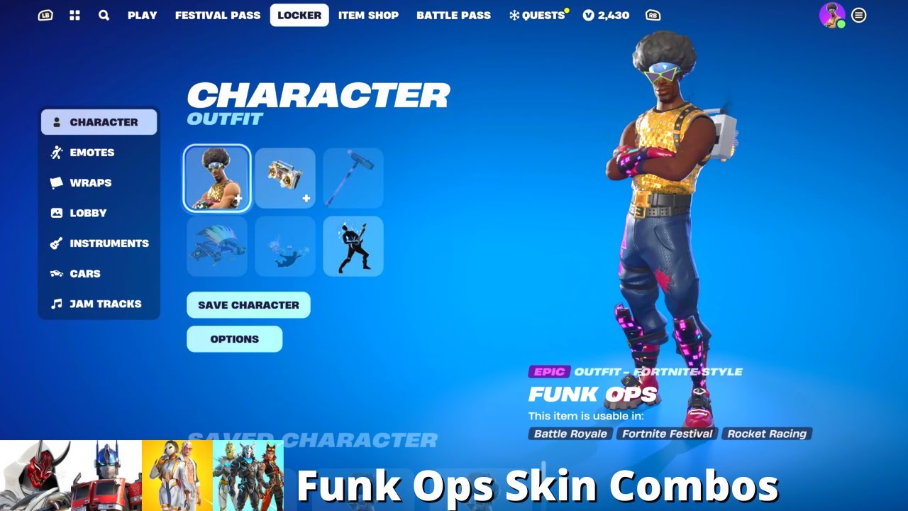 Funk Ops Skin Combos (Fortnite Battle Royale) - YouTube
