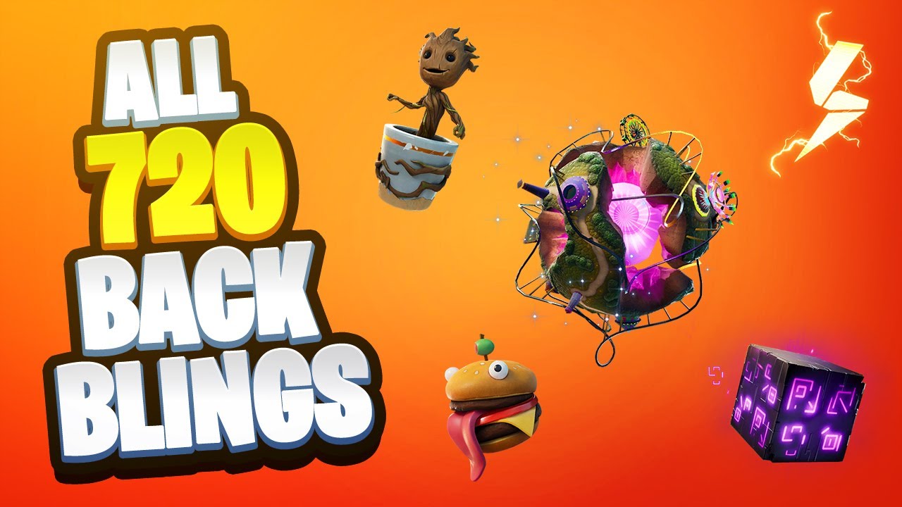 Fortnite ALL BACK BLINGS (All 16 Season Back Blings) - YouTube