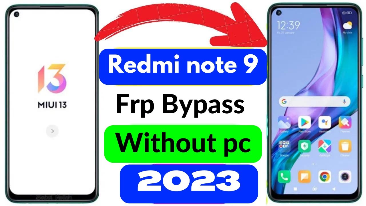 redmi note 9 miui 13 frp bypass without pc new method 2023 | redmi note ...