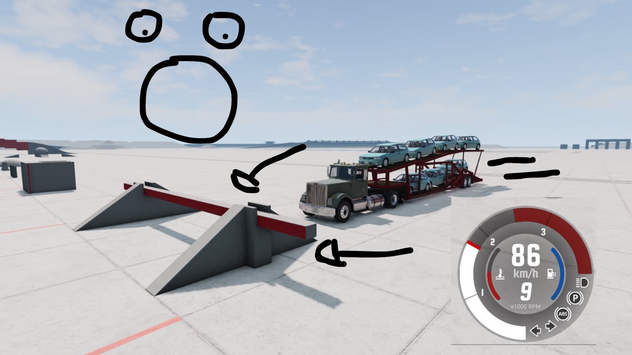 TRUCK VS INDESTRUCTIBLE BARRIER in BEAMNG.DRIVE ( with classical music ...