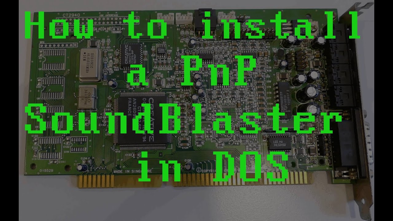 Sound Blaster 16 Vibra PnP Installation for MS DOS - YouTube
