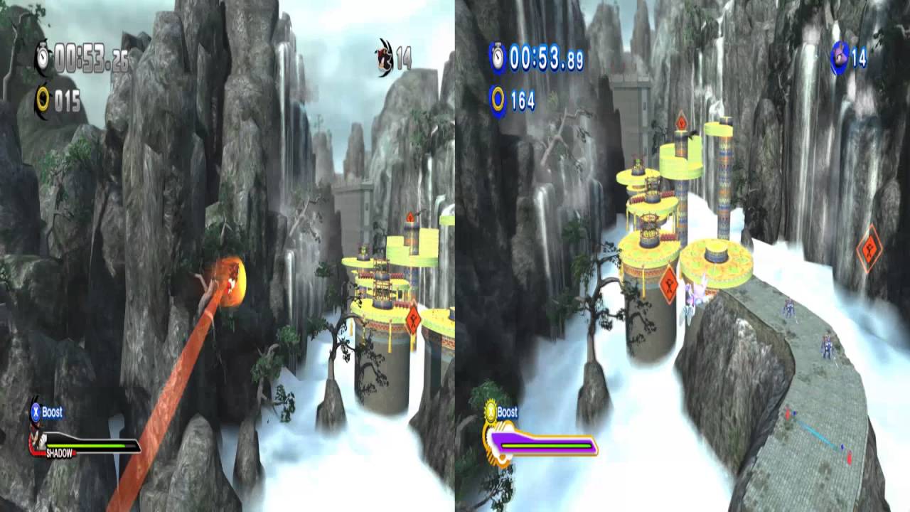 Sonic Generations: Shadow vs Blaze Dragon Road Day - YouTube