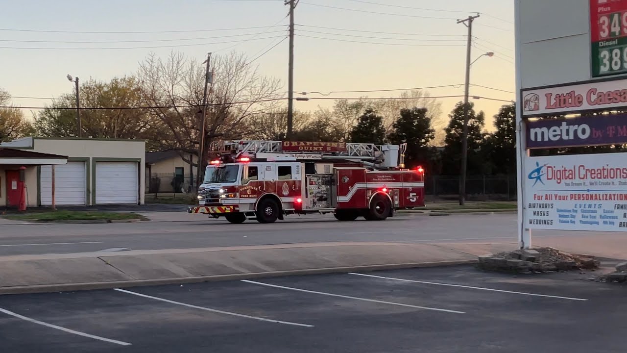 Grapevine Fire Department: Quint 5 Responding! - YouTube