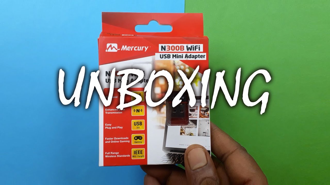 Mercury N300B Wifi UBS Mini Adapter Unboxing & How to Connect Wifi to ...