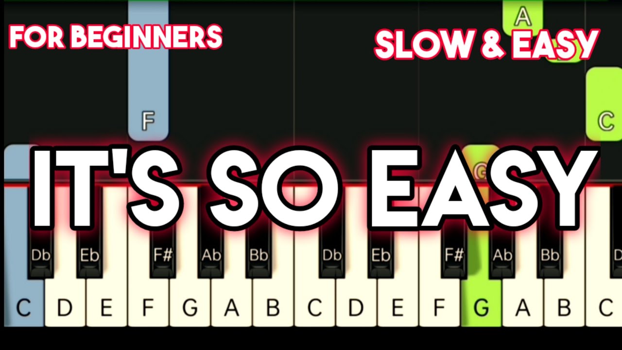 LINDA ROSTADT - IT'S SO EASY | SLOW & EASY PIANO TUTORIAL - YouTube