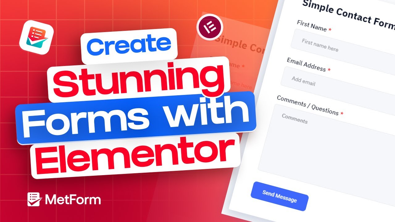 How To Create Wordpress Forms From Scratch With Elementor Metform Youtube