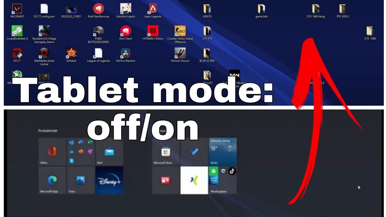 How to turn off the tablet mode on a PC? - YouTube