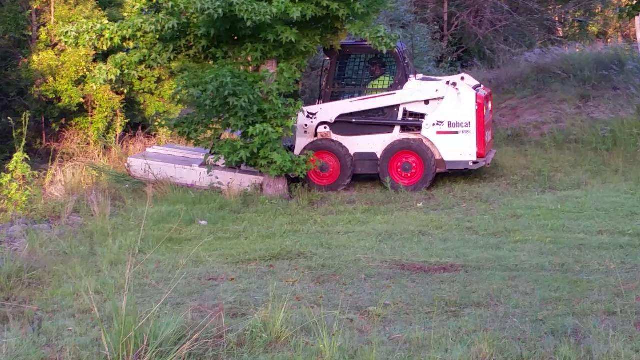 BOBCAT with Slasher Attachment via Kym Simons Earthmover - KSEM - YouTube