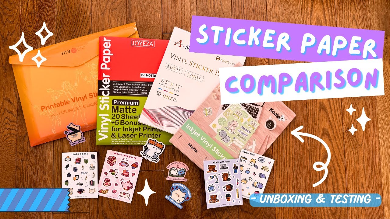 🤔 Which Sticker Paper is the best? Joyeza vs HTVront vs Koala vs A Sub ...