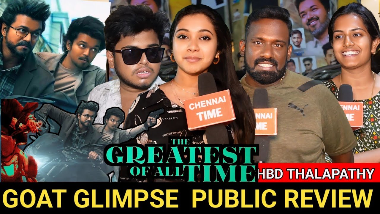 🔴GOAT Glimpse Video Public Review | HBD Thalapathy vijay💥| GOAT Bday ...