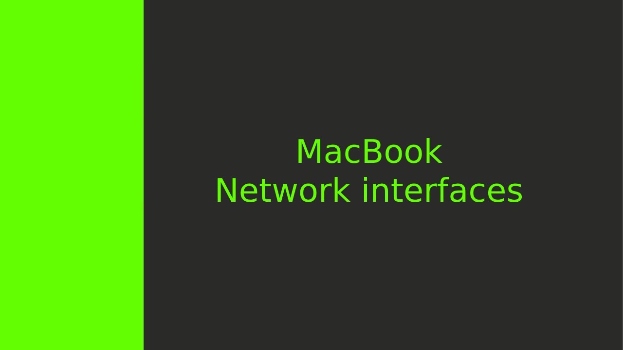 MacBook network interfaces - YouTube