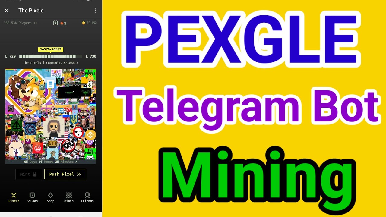 PIXELS Mining - Telegram Mining BOT | PXL Coin Airdrop 2024 - YouTube