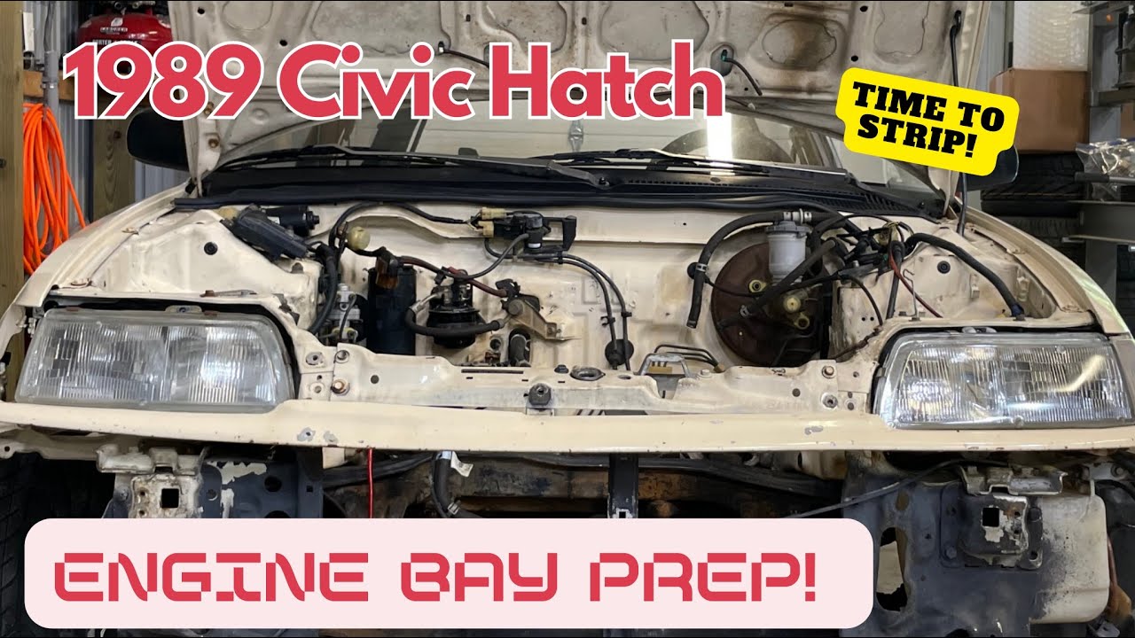 Part 2: 1989 ALMOND CREAM HONDA CIVIC HATCH ENGINE BAY STRIP ...