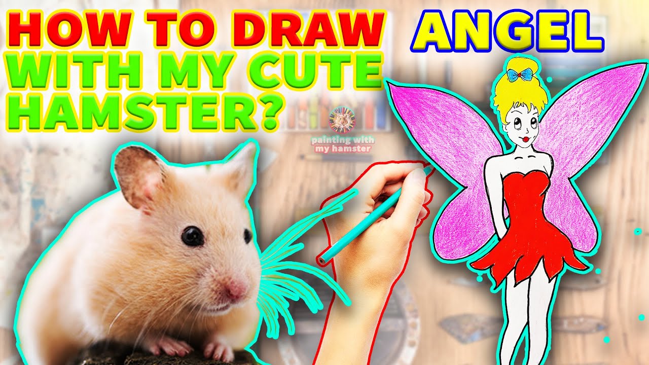 how to draw #Angel with my cute #hamster how to paint #Angel #drawing # ...