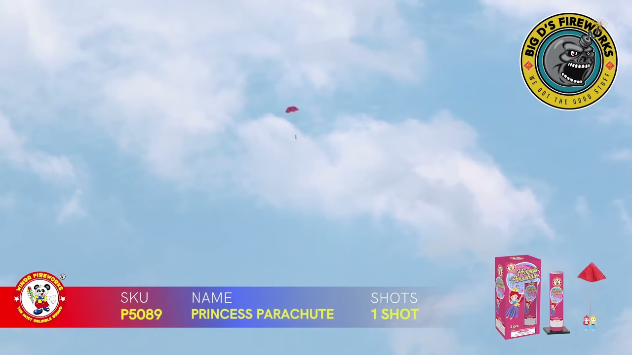 Princess Parachute! Parachute by "Winda Fireworks" NEW FOR 2021! - YouTube