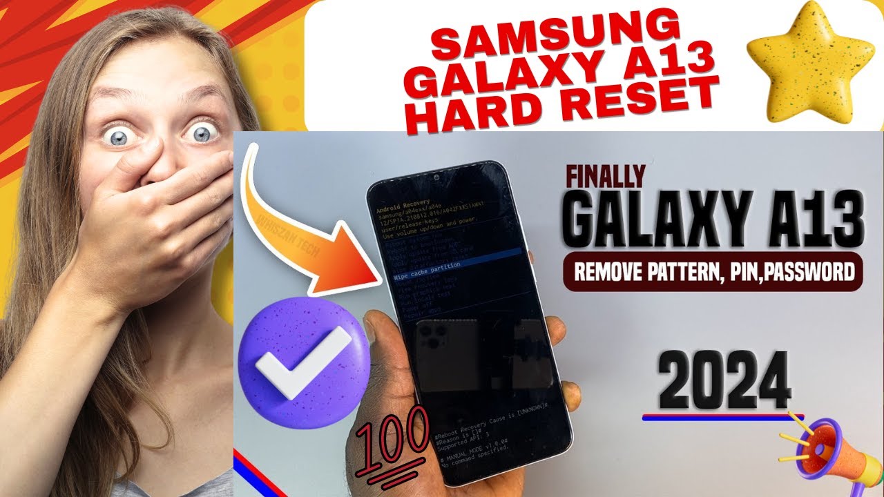 Samsung Galaxy A13 Hard Reset Removing PIN, Password, Pattern How to ...