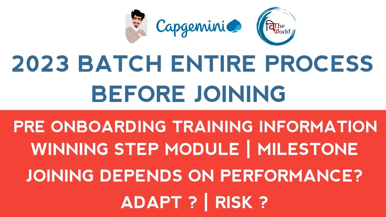 #capgemini 2023 batch entire process before joining | Pre Onboarding modules | Winning step ...