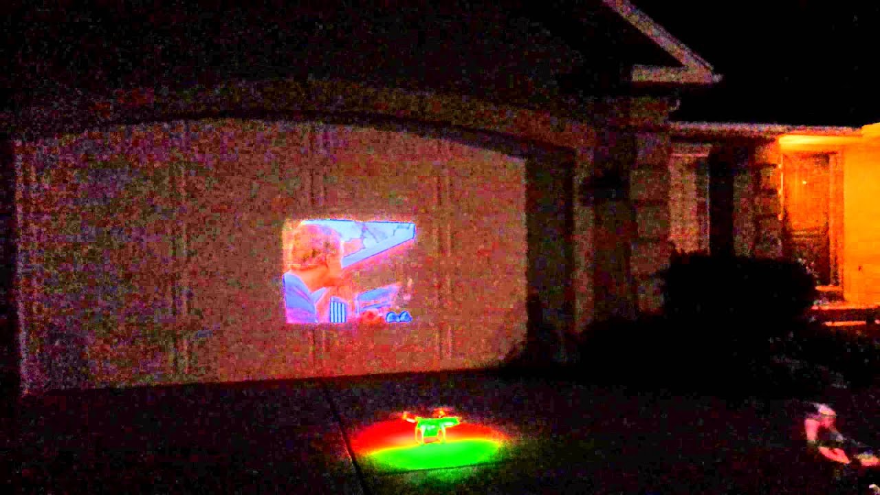 Drone + projector= awesome - YouTube