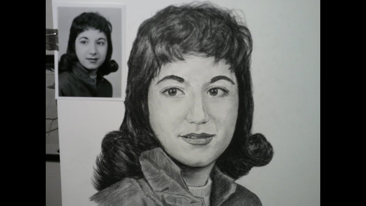 Portrait Drawing 'Joan' - YouTube