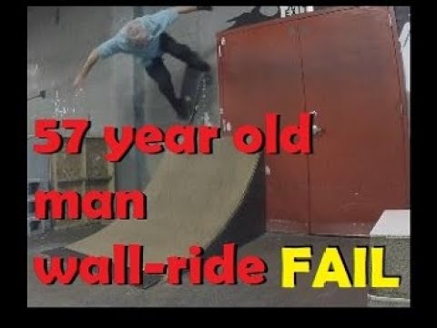 Curbside Skatepark in Denver - Wall ride fail at indoor skate spot ...