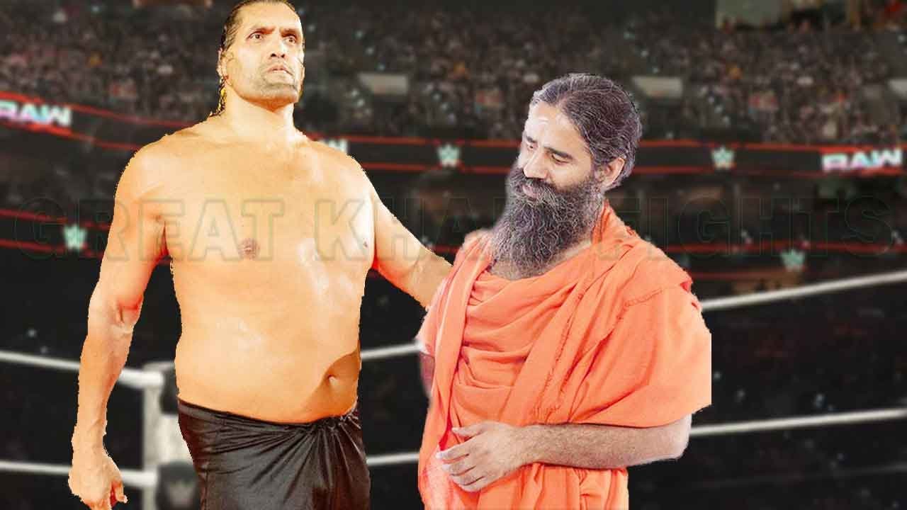 Great Khali vs Baba Ramdev No DQ Match - YouTube