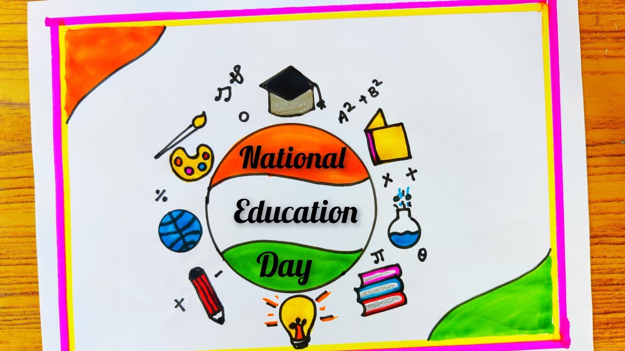 National education day drawing/national education day poster/national ...