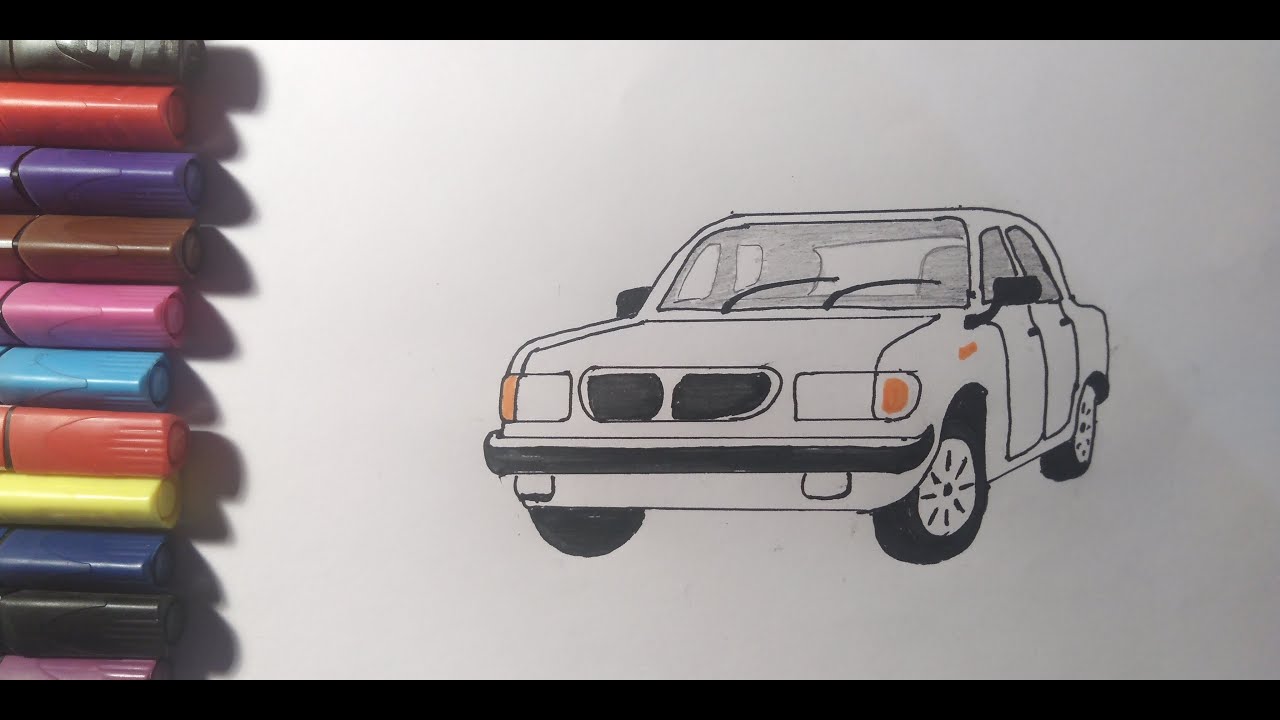 КАК НАРИСОВАТЬ АВТОМОБИЛЬ/HOW TO DRAW A CAR/AFTOMOBIL RASMINI CHIZISH ...