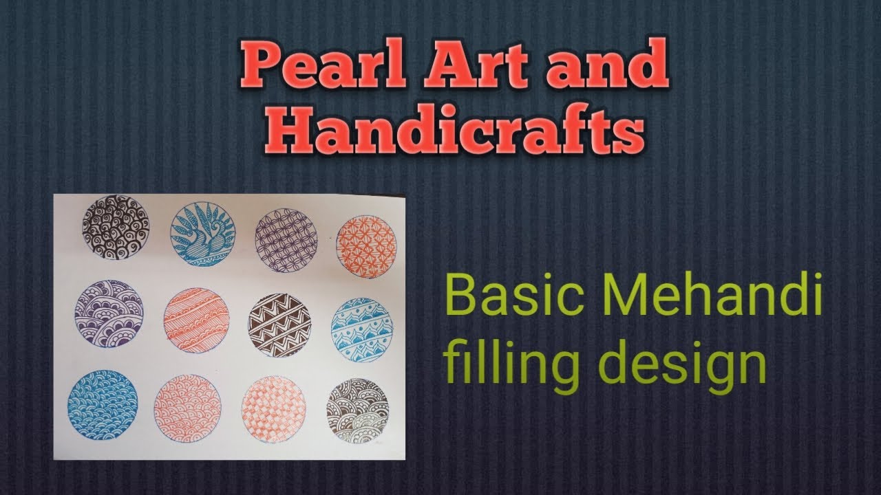 Mehndi filling design for beginners - YouTube