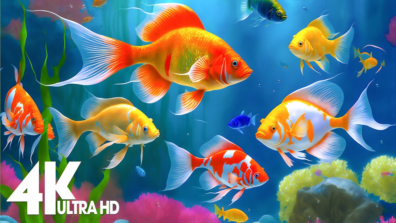 Aquarium 4K VIDEO (ULTRA HD) 🐠 Sea Animals With Relaxing Music - Rare ...