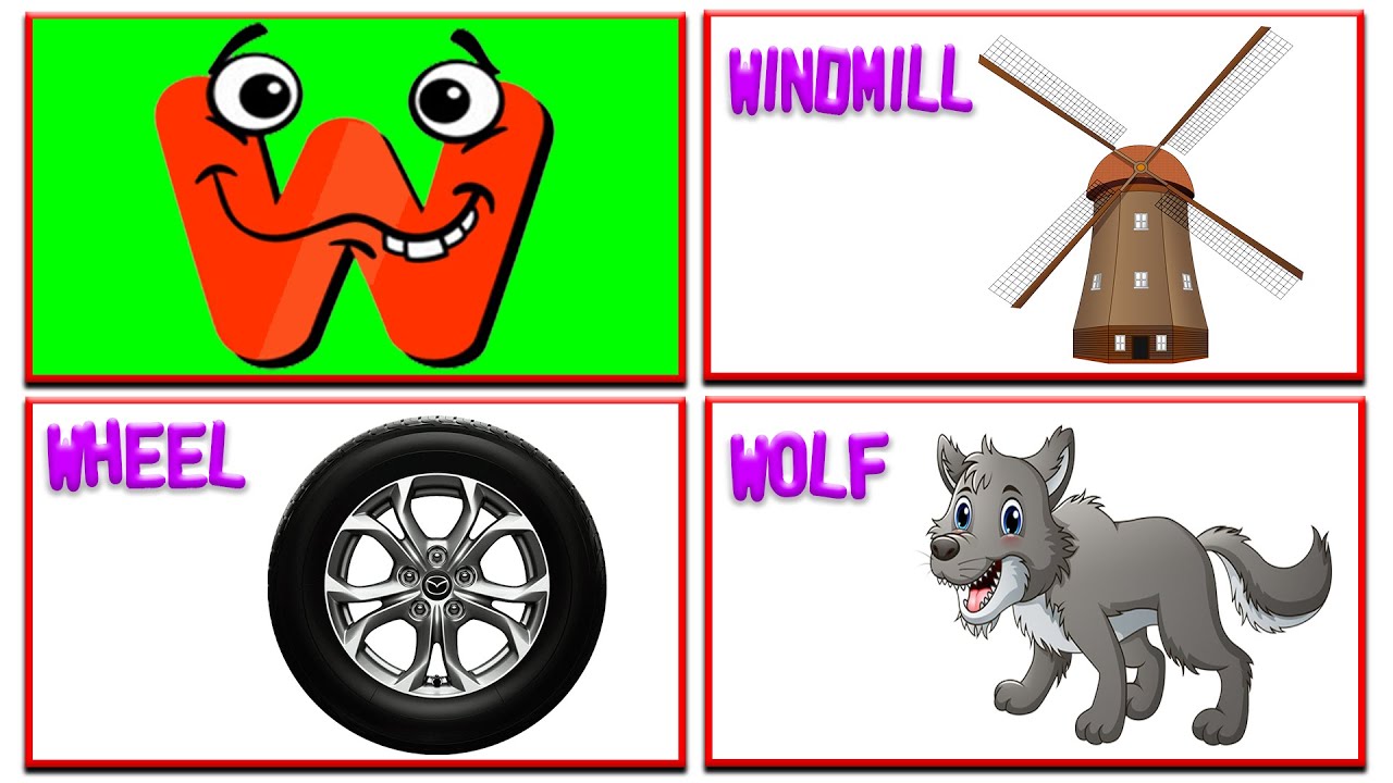 Kids Learning | Learn Letter W | Words From W | ABC Flashcards | Kids A ...