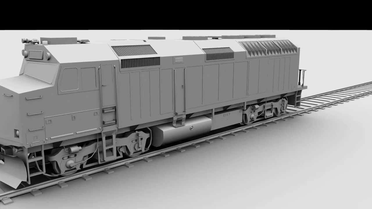 Amtrak F40PH Phase III - 3D Model - YouTube