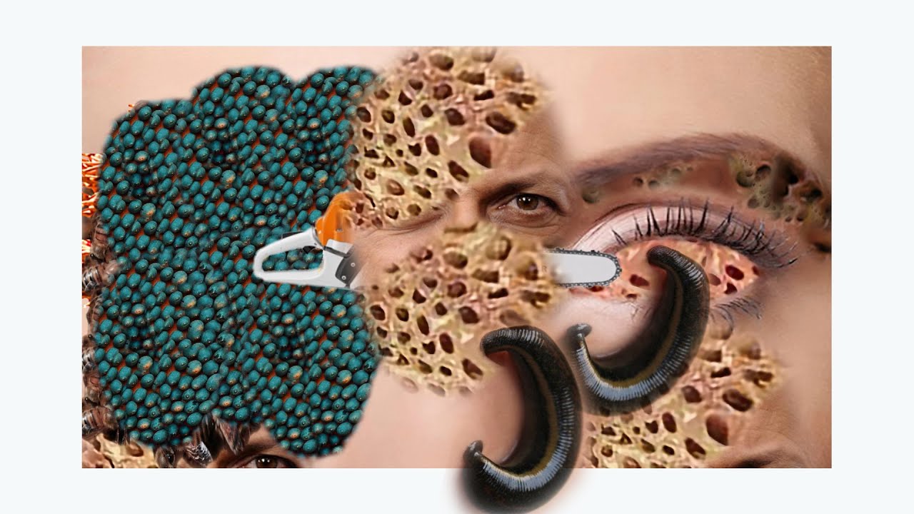 ASMR removal dog tick & trypophobia infected eyes | ASMR eyes treatment ...